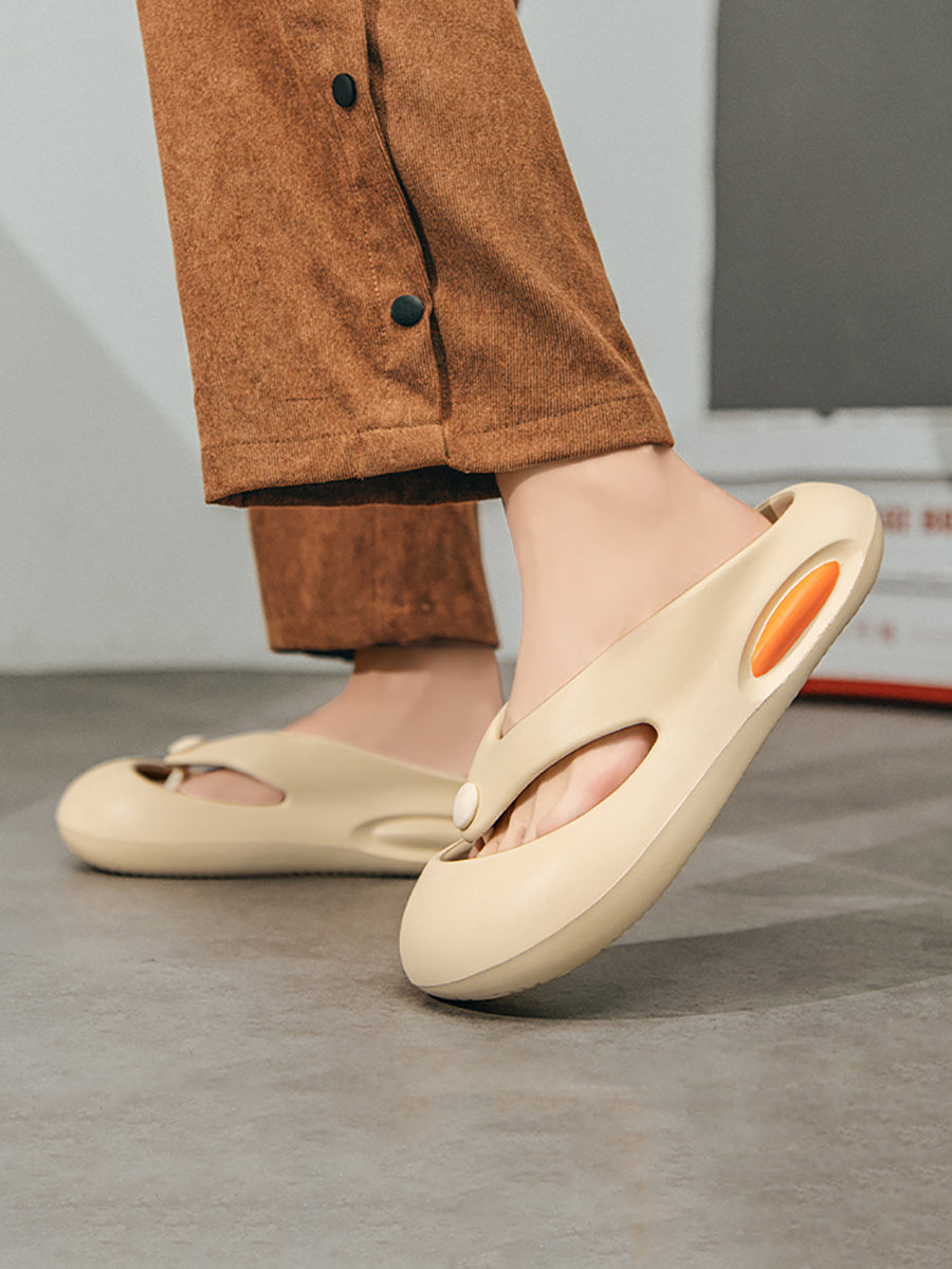 Unisex Summer Outdoor Colorblock Couple Slippers – BUYKUD