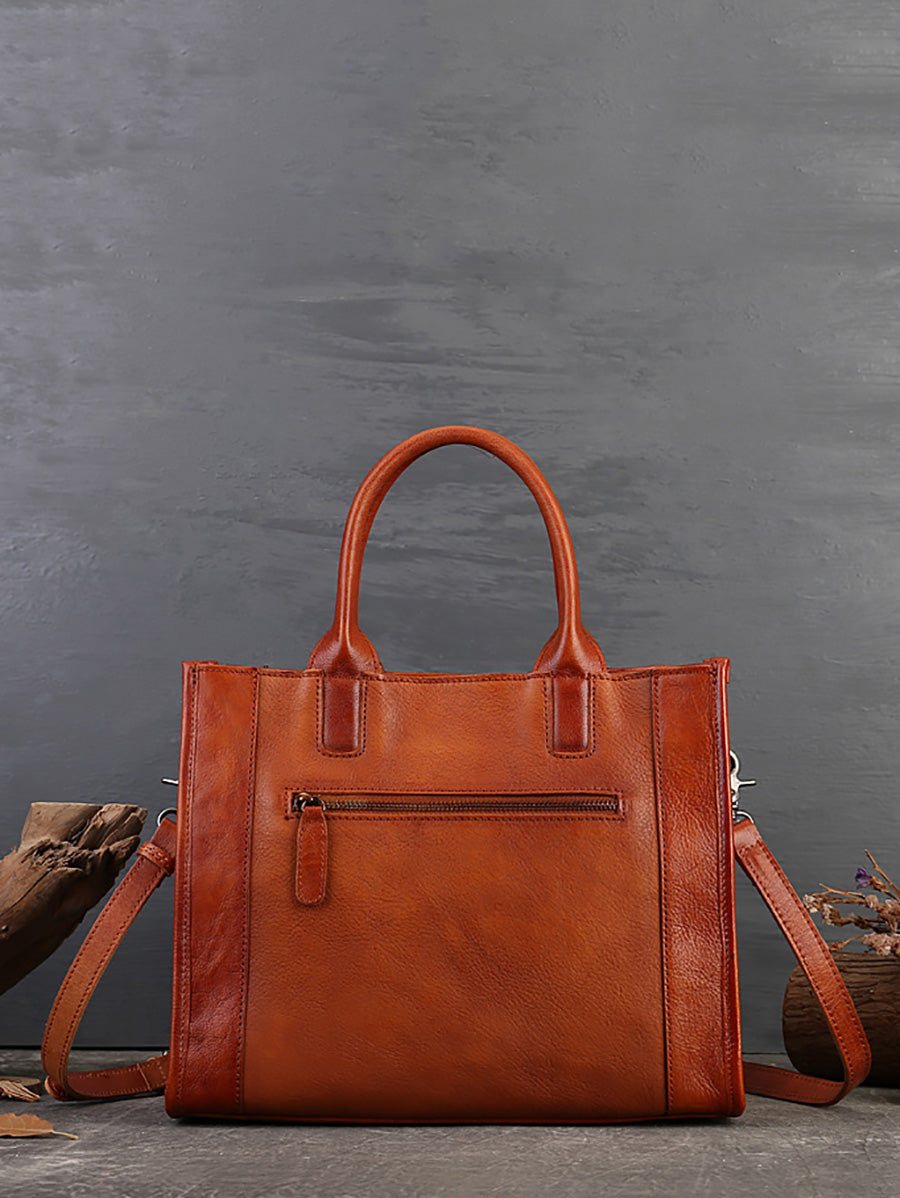Retro Solid Color Leather Crossbody Bag Hand Bag – BUYKUD