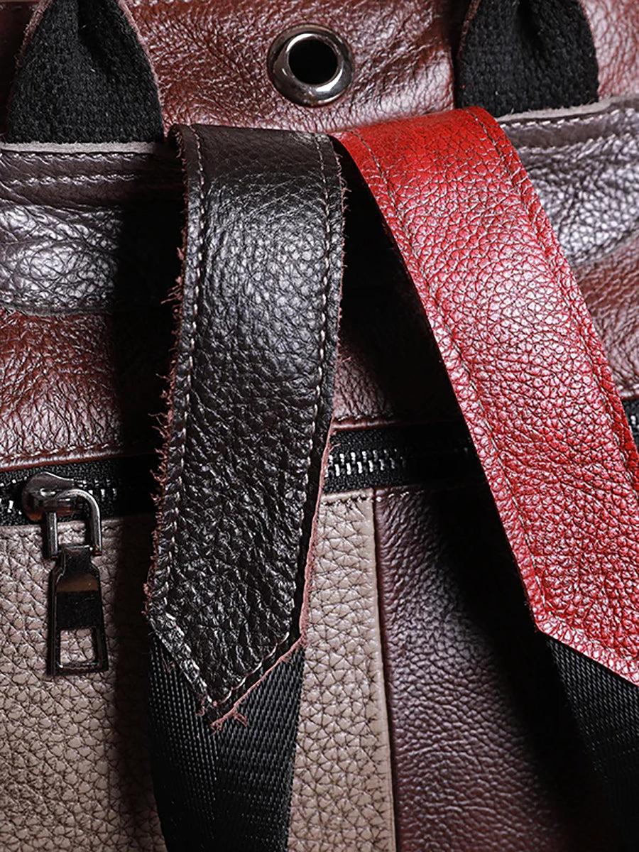 Multicolor Women Leather Zipper Backpack – BUYKUD