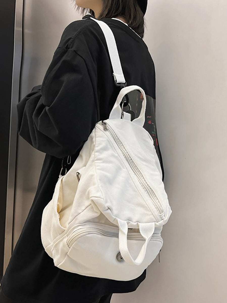 Japan Style Canvas Solid Shoulder Bags Backpack – BUYKUD