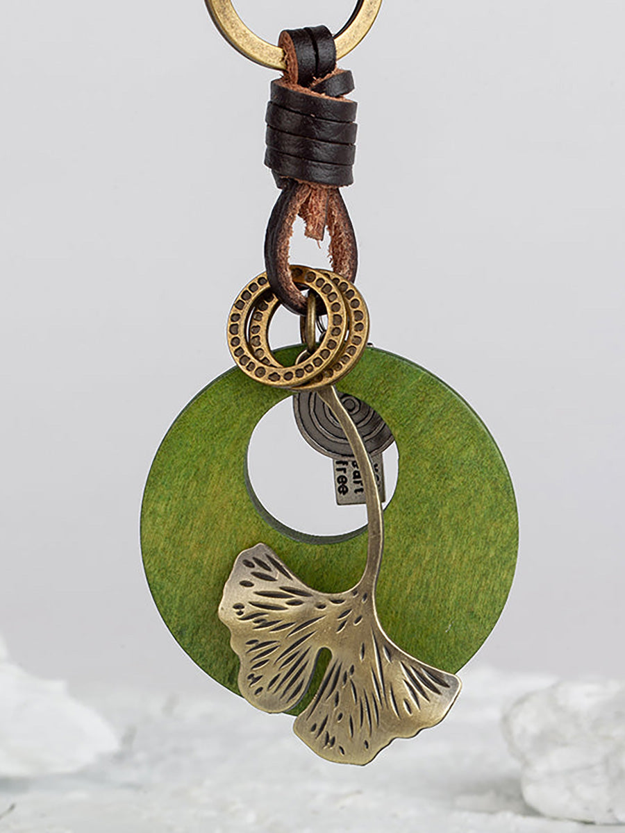 Buykud Ginkgo Leaf Simple Personality Retro Car Keychain – BUYKUD