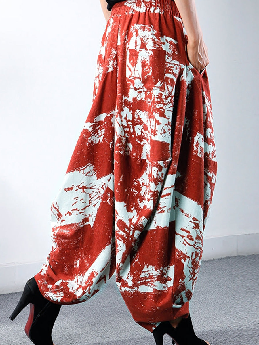 Plus Size Retro Printed Comfortable Bloomers – BUYKUD