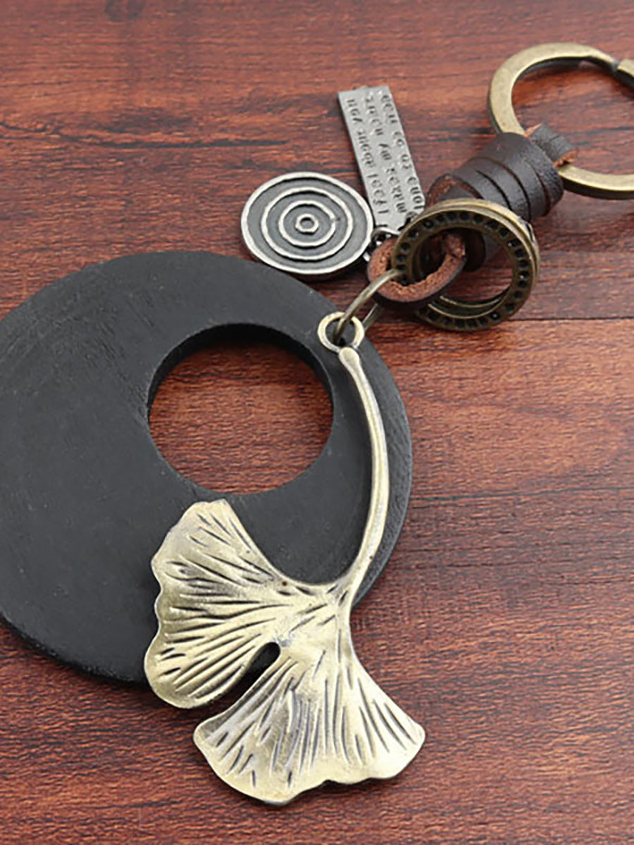Buykud Ginkgo Leaf Simple Personality Retro Car Keychain – BUYKUD